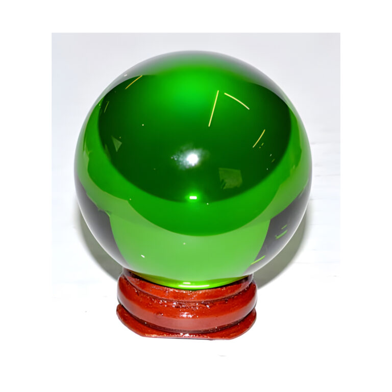 Stunning Green Gazing Ball - 50mm Crystal Quartz Infused