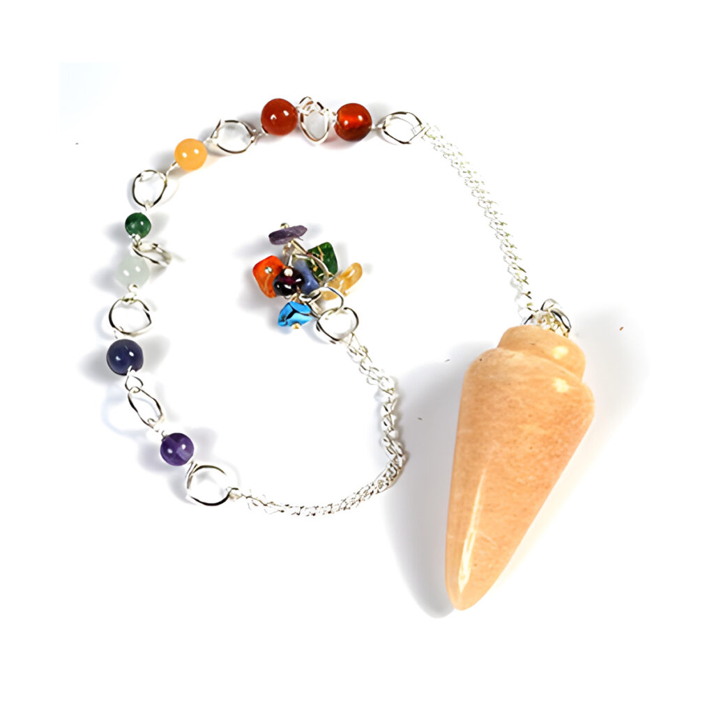 Peach Moonstone Pendulum for Chakra Healing & Intuition