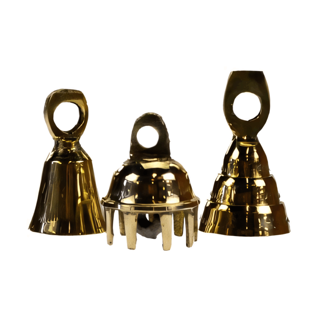 Set of 12 Brass Bells - 3/4 Clear Tone Decoratives